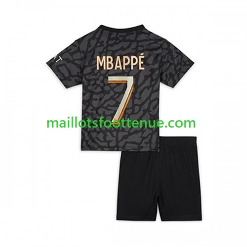 Maillot/Tenue Paris Saint Germain PSG Kylian Mbappé 7 Enfant Troisieme ...