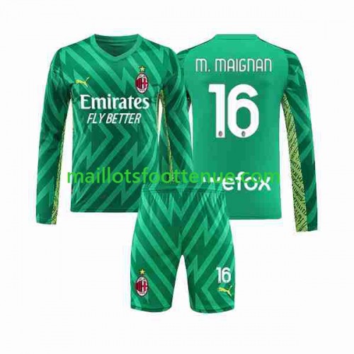 Maillot/Tenue AC Milan Mike Maignan 16 Gardien Enfant Domicile 2023/ ...