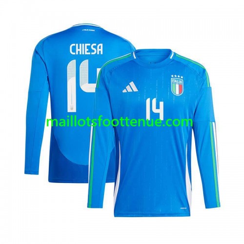 Maillot/Tenue Italie Chiesa 14 Domicile UEFA Euro 2024 Manche Longue