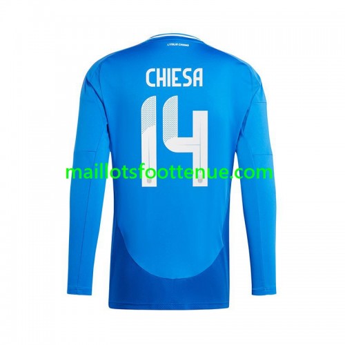 Maillot/Tenue Italie Chiesa 14 Domicile UEFA Euro 2024 Manche Longue